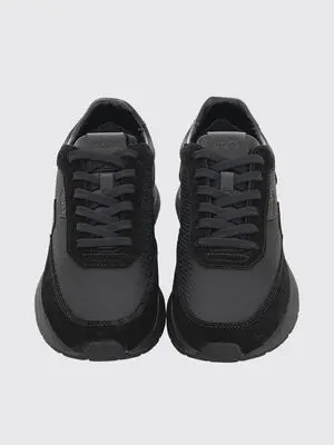 BOSS Nylon And Suede Low Top Sneakers