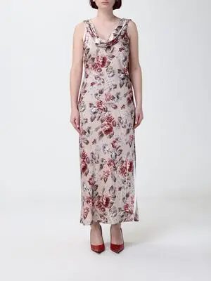 Acne Studios Floral Print Maxi Dress - Beige