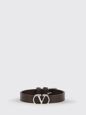 Valentino Garavani Valentino Garavani Leather VLogo Bracelet Violet