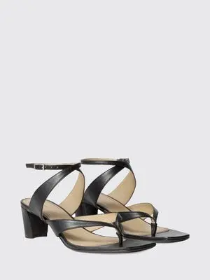 LEMAIRE Midheel Leather Sandals - Brown