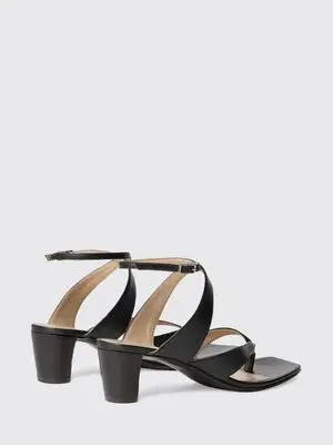 LEMAIRE Midheel Leather Sandals - Brown