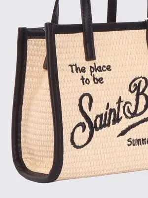 MC2 SAINT BARTH Straw Tote Bag With Shell Embellishments - Rope