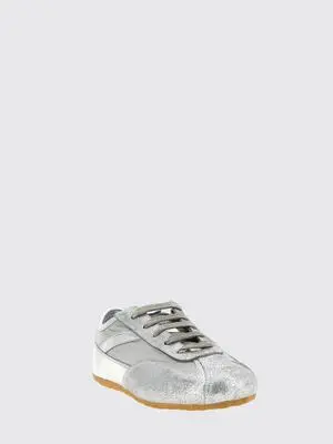 Alexander McQueen Boxe Laminated Leather And Nylon Sneakers - Silver