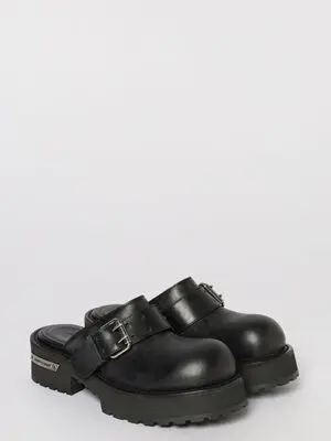 Balenciaga Leather Mules - Black