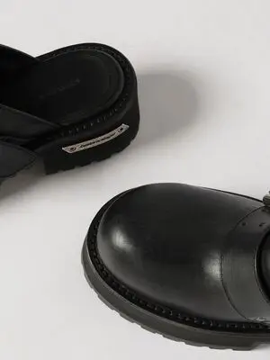 Balenciaga Leather Mules - Black