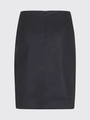 Federica Tosi Asymmetric Cotton Poplin Mini Skirt - Black