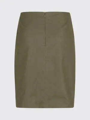 Federica Tosi Asymmetric Cotton Poplin Mini Skirt - Green