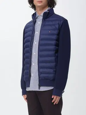 Tommy Hilfiger Puffer Jacket With Contrasting Sleeves - Blue