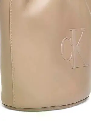 Calvin Klein Large Debossed Logo Drawstring Bucket Bag