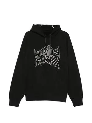 Sacai X Geoff Mcfetridge Graphic Print Hoodie - Black