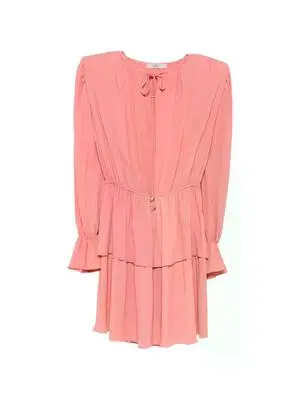 CARLA G. Tie-neck Mini Dress