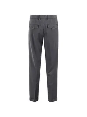MYTHS Zeus Pleated Turn-up Trousers - Grey