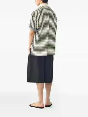 STUDIO TOMBOY Pleated Tailored Cotton Shorts - Black