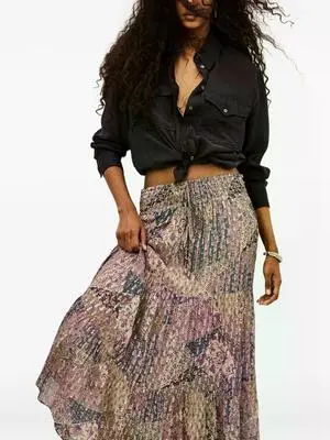 Ba&sh Pitsy Paisley-print Tiered Maxi Skirt