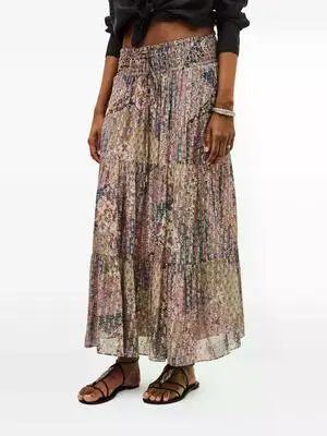 Ba&sh Pitsy Paisley-print Tiered Maxi Skirt