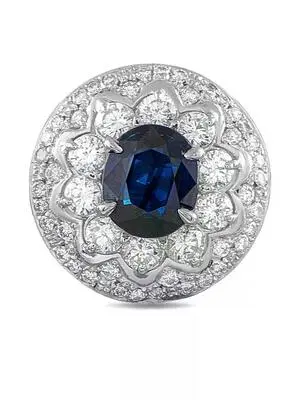 LB EXCLUSIVE Sapphire And Diamond Platinum Earrings