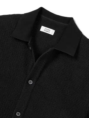 STUDIO TOMBOY Textured Short-sleeve Shirt - Black