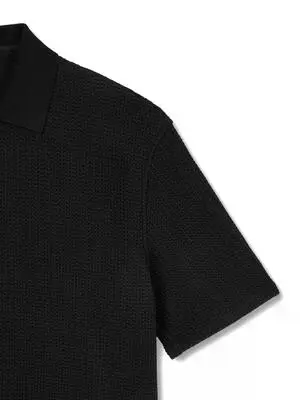STUDIO TOMBOY Textured Short-sleeve Shirt - Black
