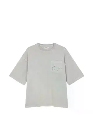STUDIO TOMBOY Paint-splatter Chest-pocket T-shirt - Grey