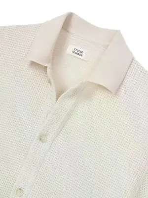 STUDIO TOMBOY Textured Short-sleeve Shirt - Neutrals