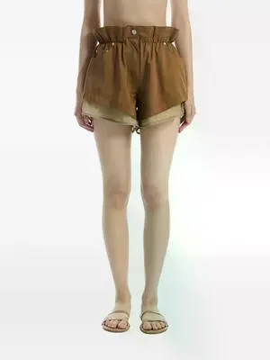 SYSTEM Layered Paperbag Waist Shorts