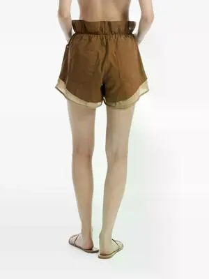 SYSTEM Layered Paperbag Waist Shorts