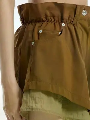 SYSTEM Layered Paperbag Waist Shorts