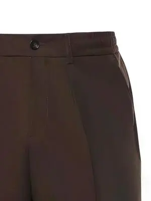 BE ABLE Wool-blend Pleated Shorts - Brown