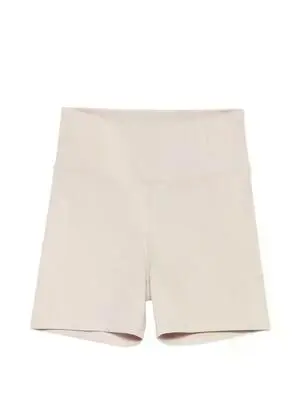 GIRLFRIEND COLLECTIVE Ribbed High-waist Shorts - Neutrals