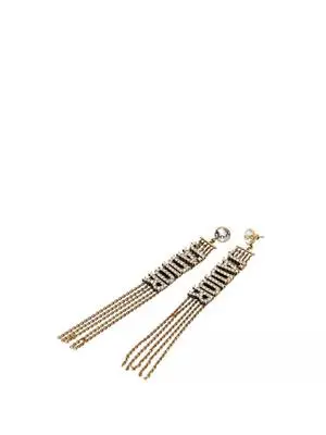 Dior Plated Strass Jadior Drop Earrings - Gold