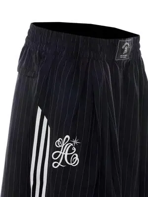 Adidas X Willy Chavarria Pinstriped Side-stripe Shorts