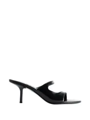 By Far Serena Patent-leather Sandals - Black