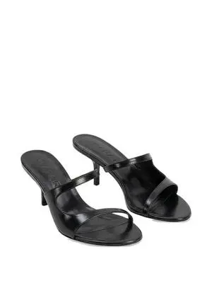By Far Serena Patent-leather Sandals - Black