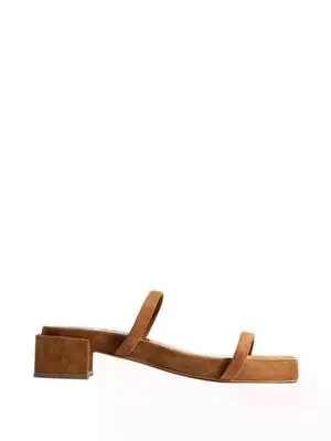 By Far Tanya Suede Sandals - Brown