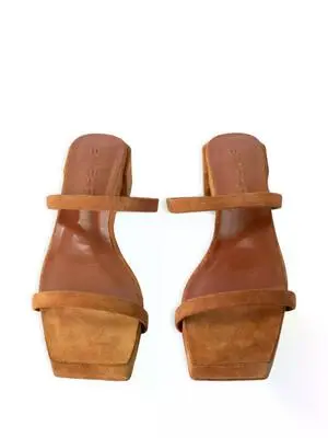 By Far Tanya Suede Sandals - Brown