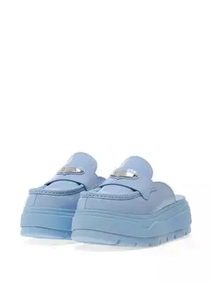 JORDAN Logo Plaque Platform Mules