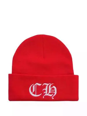 Chrome Hearts Embroidered Logo Beanie - Red