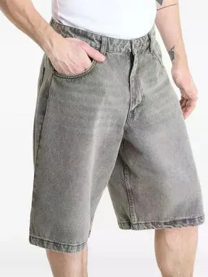 KARL KANI Belt Loops Denim Shorts
