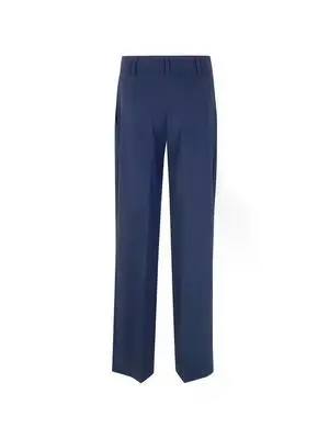 DRHOPE Pleated Straight-leg Trousers
