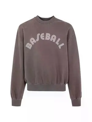 Fear Of God Lettering Print Crewneck Sweater - Brown