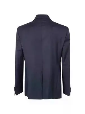 Tagliatore Satin-trim Peak-lapel Suit - Blue