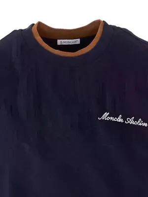 Moncler Logo-embroidered T-shirt - Blue