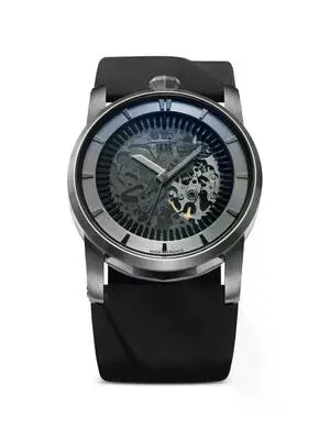 FOB PARIS Automatic Skeleton Dial Watch - Grey