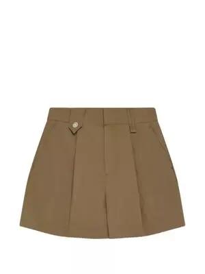 Simone Rocha Embellished Pleated Shorts - Brown