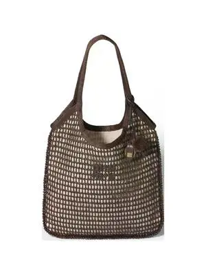 Miu Miu Ivy Raffia Crochet Bag - Brown