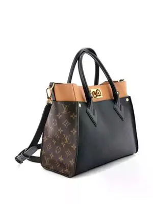 LOUIS VUITTON On My Side Leather With Monogram Canvas Mm Tote Bag - Black