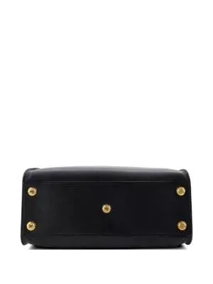 LOUIS VUITTON On My Side Leather With Monogram Canvas Mm Tote Bag - Black
