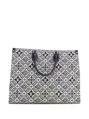 LOUIS VUITTON Onthego Limited Edition Monogram Jacquard Gm Tote Bag - Black