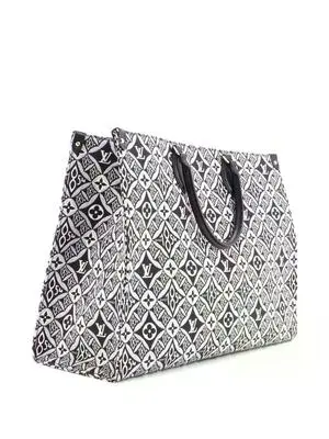LOUIS VUITTON Onthego Limited Edition Monogram Jacquard Gm Tote Bag - Black