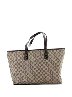 Gucci Gg Coated Canvas Large Tote Bag - Brown